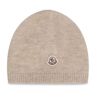 Moncler unisex, Accessoires, Beige, Taille: 3XS Cashmere Beanie
