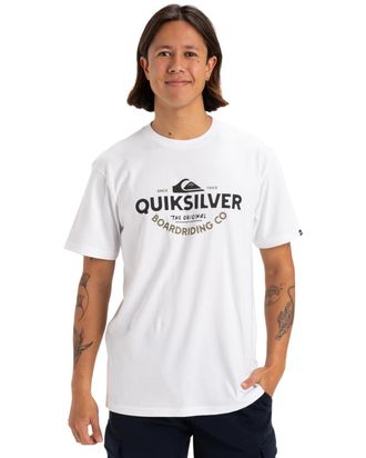 Quiksilver Herren Typed Out Ss T-Shirt, weiß, XS