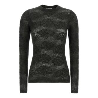 Brunello Cucinelli Flower Lace Shirt - - Knitwear - Damen - Grau - S