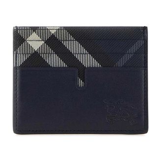Burberry Homme, Accessoires, Bleu, Taille: ONE Size Leather Card Holder