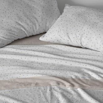 Burrito Blanco Burrito Blanco Bettwäsche-Set aus Coralina, Kunststoff, Sandfarben, Ancho de 150 cm