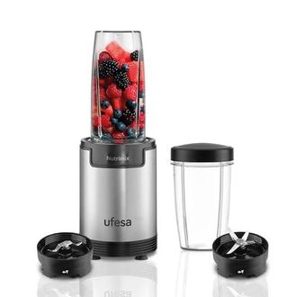 Ufesa Nutrimix Mixeur à Verre Individuel, Extracteur de Nutriments et Vitamines Multifonction, 900W de Puissance, Lames en Acier Inoxydable, Smoothies et Sh