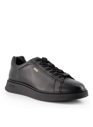 HUGO BOSS Herren Sneaker schwarz Glattleder