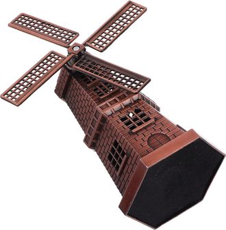 BESPORTBLE Windm&uuml;hlen Dekor Zinklegierung Drehbar Schreibtisch Und B&uuml;cherregaldeko Retro Windm&uuml;hlenmodell