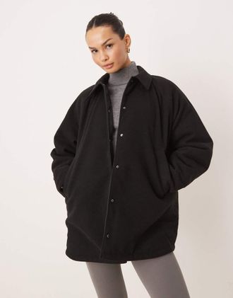 Tala Veste oversize r&eacute;versible avec polaire et matelassage - Noir