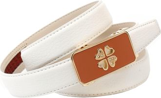 Anthoni Crown Damen Ledergürtel Gürtel, Beige, 105