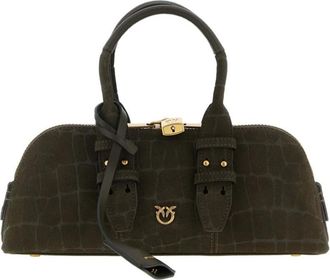Pinko Pinko, Femme, Sacs, Vert, Taille: ONE Size Escape Baguette Handbag
