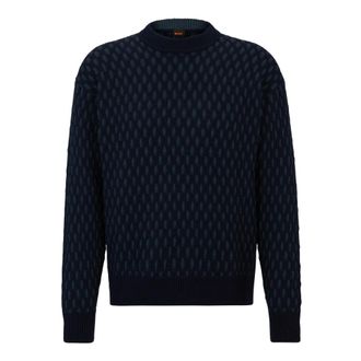 Boss Orange by Hugo Boss Herren, Strickwaren, Blau, LGröße