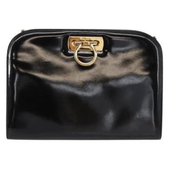 Ferragamo Sac bandouli&egrave;re en cuir Pre-owned - Femme - Pre-owned - Noir - Taille: ONE Size