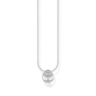 Thomas Sabo Damen Kette Tree of Love wei&szlig;e Steine 925 Sterlingsilber KE2126-051-14-L45V