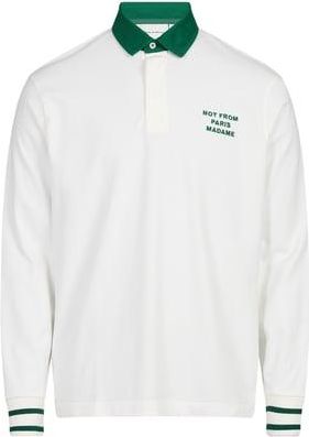 Dr&ocirc;le de Monsieur Polo droit &agrave; logo brod&eacute; en coton