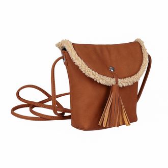 Tom Tailor Denim TOM TAILOR - Ida Teddy, Damen, Umh&auml;ngetasche, S, Braun, 17x6,5x16,5 cm