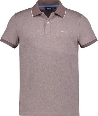 N.Z.A. Herren Polo-Shirt braun Baumwoll-Piqu&eacute;