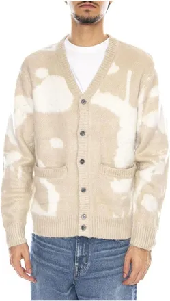 Obey Homme, Pulls, Beige, Taille: XL Cardigan Luka Splatter