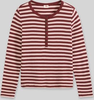 Levi's Longsleeve mit kurzer Knopfleiste