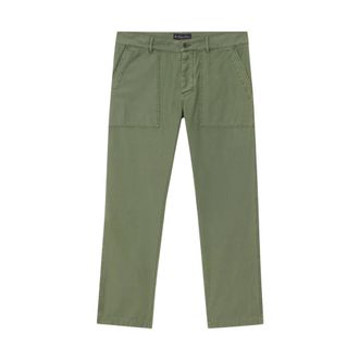 Brooks Brothers Baumwoll-Gabardine-Fatigue-Chino - - Trousers - Herren - Gr&uuml;n - W33