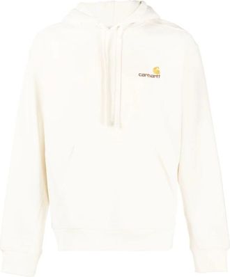 Carhartt Work in Progress Homme, Sweatshirts et sweats &agrave; capuche, Beige, Taille: XL American Script Sweat &agrave; capuche