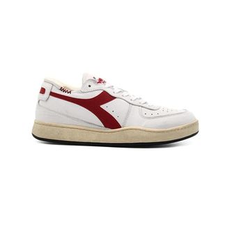 Diadora Wei&szlig;e Leder-Sneakers mit roten Details - - Shoes - Herren - Wei&szlig; - 41 EU