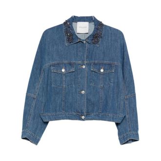 Ermanno Scervino Femme, Vestes, Bleu, Taille: 36 FR Denim Jacket