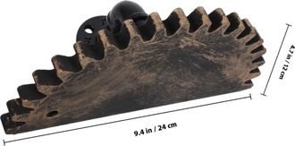 Cabilock UTHCLO Vintage Wandregal aus Eisenrohr Industrielles Schwebendes Eckregal Rustikale Wanddeko mit Wasser und Zahnradelementen Belastbar Inklusive Monta