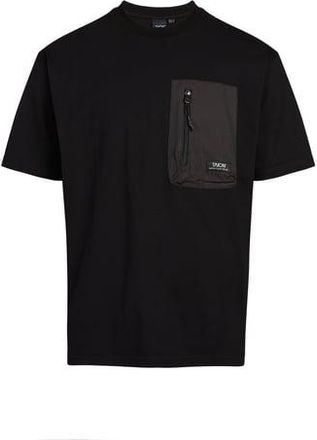 TAION T-shirt poche poitrine zipp&eacute;e en coton
