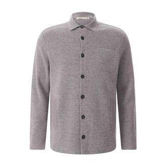 Maurizio Baldassari Homme, Vestes, Gris, Taille: L Surchemise en jersey de laine extra-fine