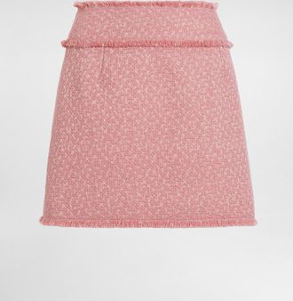 Dolce & Gabbana Minirock Aus Raschel-wolltweed - Frau Röcke Rosa 54