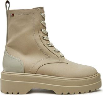 Tommy Hilfiger Schnürstiefeletten Flag Ventile Lace Up Boot FW0FW08287 Beige