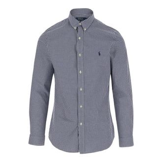 Polo Ralph Lauren Homme, Chemises, Bleu, Taille: XL Chemise &agrave; carreaux &agrave; boutons Navy