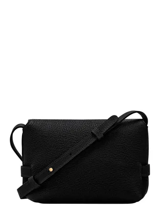 Longchamp Womens Crossbody Bag Triomphe Black Leather Calf Shoulder