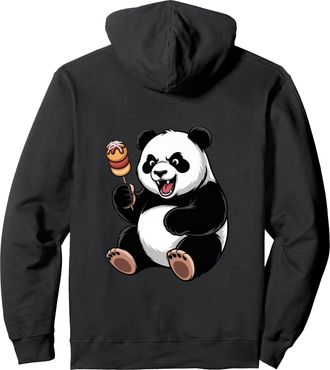 Shinkai Panda mit Takoyaki Japan Streetwear Comic Style Pullover Hoodie