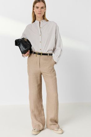 Gerard Darel Pantalon large en lin - ABIGAIL - Sable