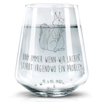 Mr. & Mrs. Panda Trinkglas Eichhörnchen Blume - Geschenk, Set, Dekoglas, Motivation Sprüche, Eichhorn, Bilder, Lustige, Becherglas, Spaß, Borosilikatglas, Lachen, Wass