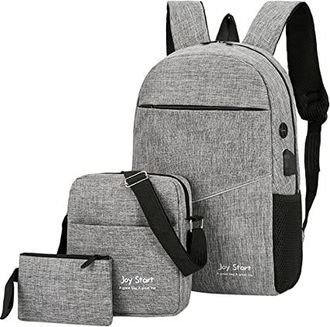 Generic Sac &agrave; dos pour homme - Trois couleurs unies - Sac de voyage dordinateur - &Eacute;tanche - Sac assorti d&eacute;contract&eacute; - Sac &agrave; dos &agrave; fleurs, gris, taille unique