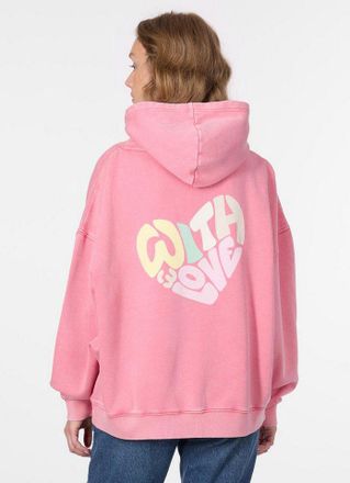 Ragwear Kapuzensweatshirt GERMMA PP Oversized mit K&auml;ngurutasche, Kapuze und Herz-R&uuml;ckenprint