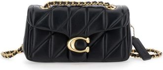 Coach Femme, Sacs, Noir, Taille: ONE Size Sac &agrave; Bandouli&egrave;re Matelass&eacute; Tabby avec Cha&icirc;ne