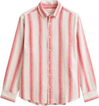 GANT Homme, Chemises, Multicolore, Taille: S Chemise Ray&eacute;e en M&eacute;lange de Lin