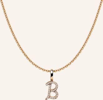 Cada Cada Kette Tiny Diamond Letter B rosegold