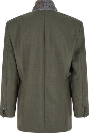 Magliano Mens Bicolor Virgin Wool Blazer Clothing