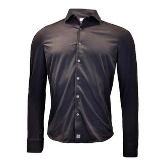 Sonrisa Homme, Chemises, Brun, Taille: XL &Eacute;l&eacute;gante chemise noire en jersey