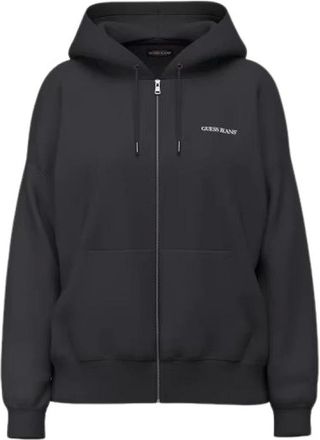Guess Femme, Sweatshirts et sweats &agrave; capuche, Noir, Taille: 36 FR Zip-throughs