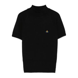 Vivienne Westwood Femme, Pulls, Noir, Taille: 42 FR Haut col roulé noir pour femmes