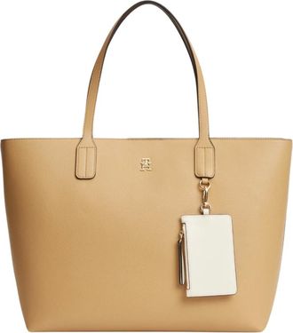 Tommy Hilfiger TH Icon Tote Bag - Femme - Sacs - Beige - Taille: ONE Size