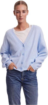 Vero Moda Damen Vmdoffy Ls V-Neck Button Cardigan Ganoos Strickjacke, Blue Bell, S EU