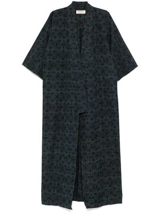 A.N.G.E.L.O. Vintage Cult veste dinspiration kimono à imprimé géométrique (années 1970) - Bleu