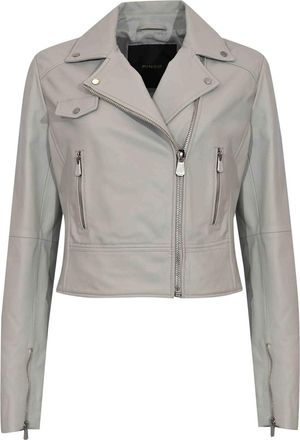 Pinko Blouson En Cuir - Gris