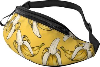 AOOEDM Gelbe süße Bananen große Bauchtasche für Männer, Geschenke für Sport, Training, Reisen, Laufen, lässige Gürteltasche