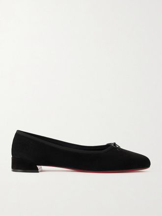 Christian Louboutin Chaussures Plates En Daim Sweetie Jane - Noir
