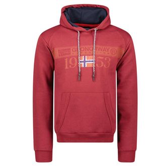 Geographical Norway Fastlife Men - Kapuzenpullover Zip Tasche Mann - Sweatjacke Pullover Logo Langarm Warm - Männer Jahreszeit Frühling Sommer Herbst Winter (Bordeaux L)