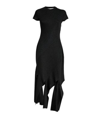 Stella McCartney Lurex Rib Knit Midi Dress Size S